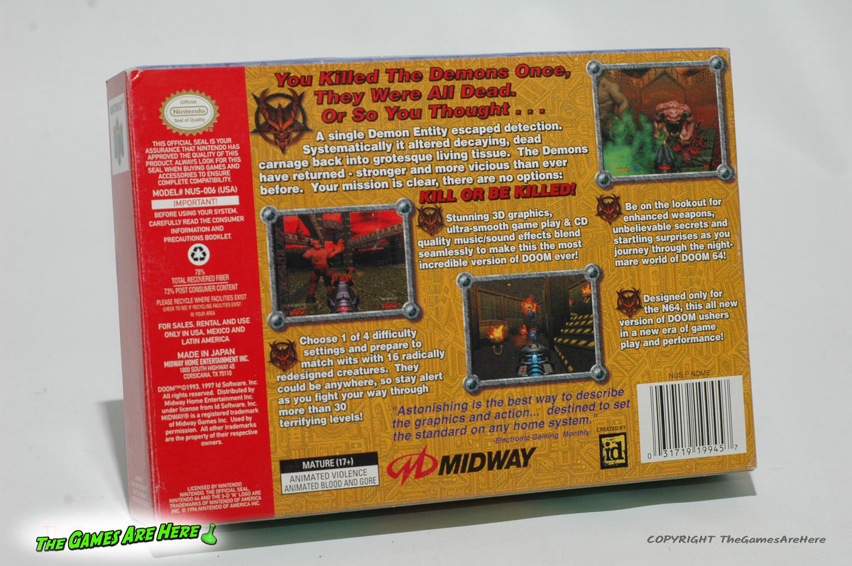 Doom 64 - Nintendo 64, Midway 1997 – The Games Are Here