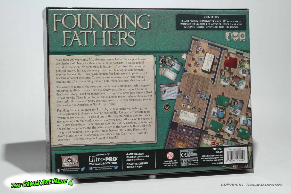 Founding Fathers Game 2nd Edition - Jolly Roger Games 2015 – The Games ...