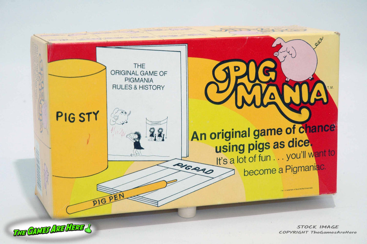 Pig Mania Game of Pigs as Dice - 1977 – The Games Are Here