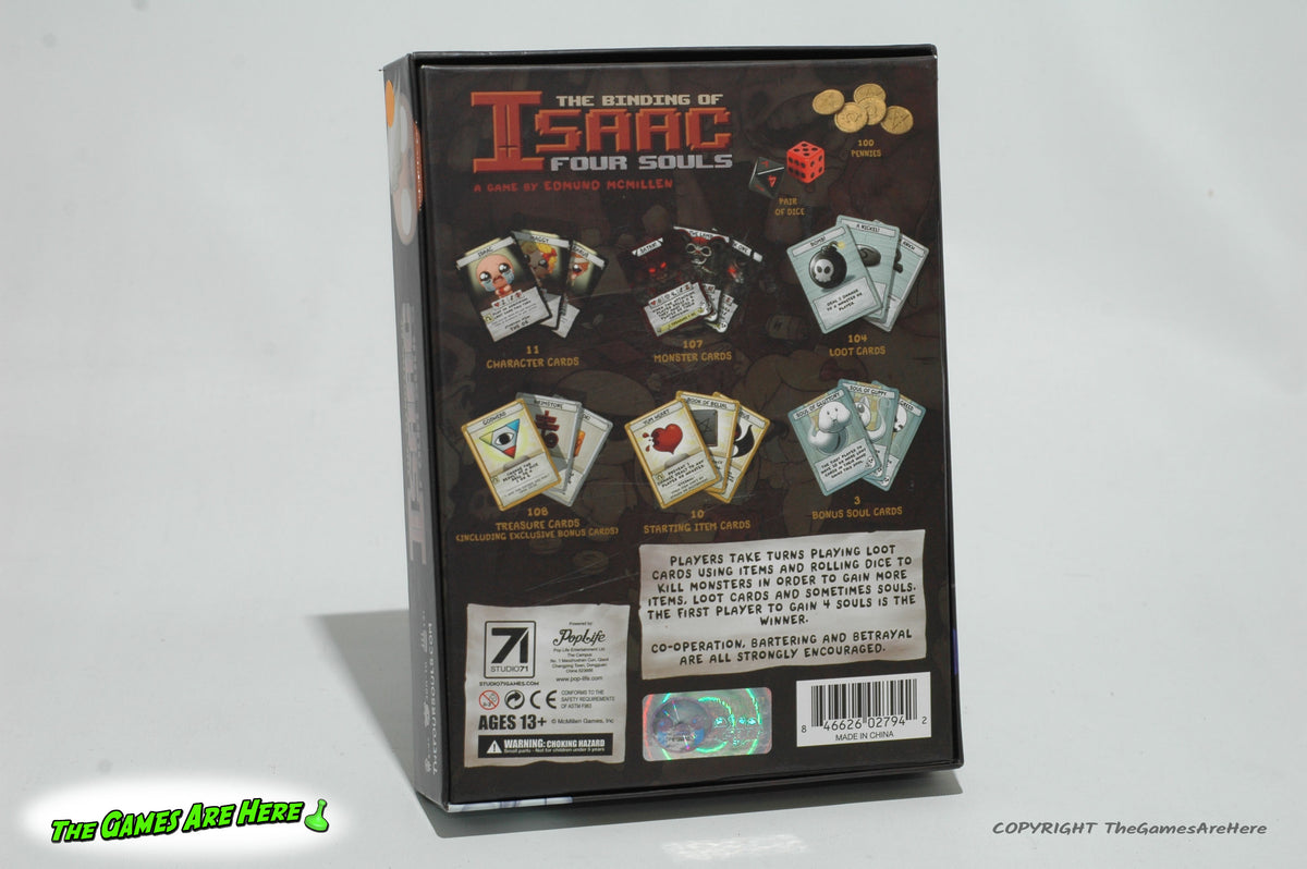 The Binding of Isaac Four Souls Card Game - Studio 71 Games 2018 Missi ...