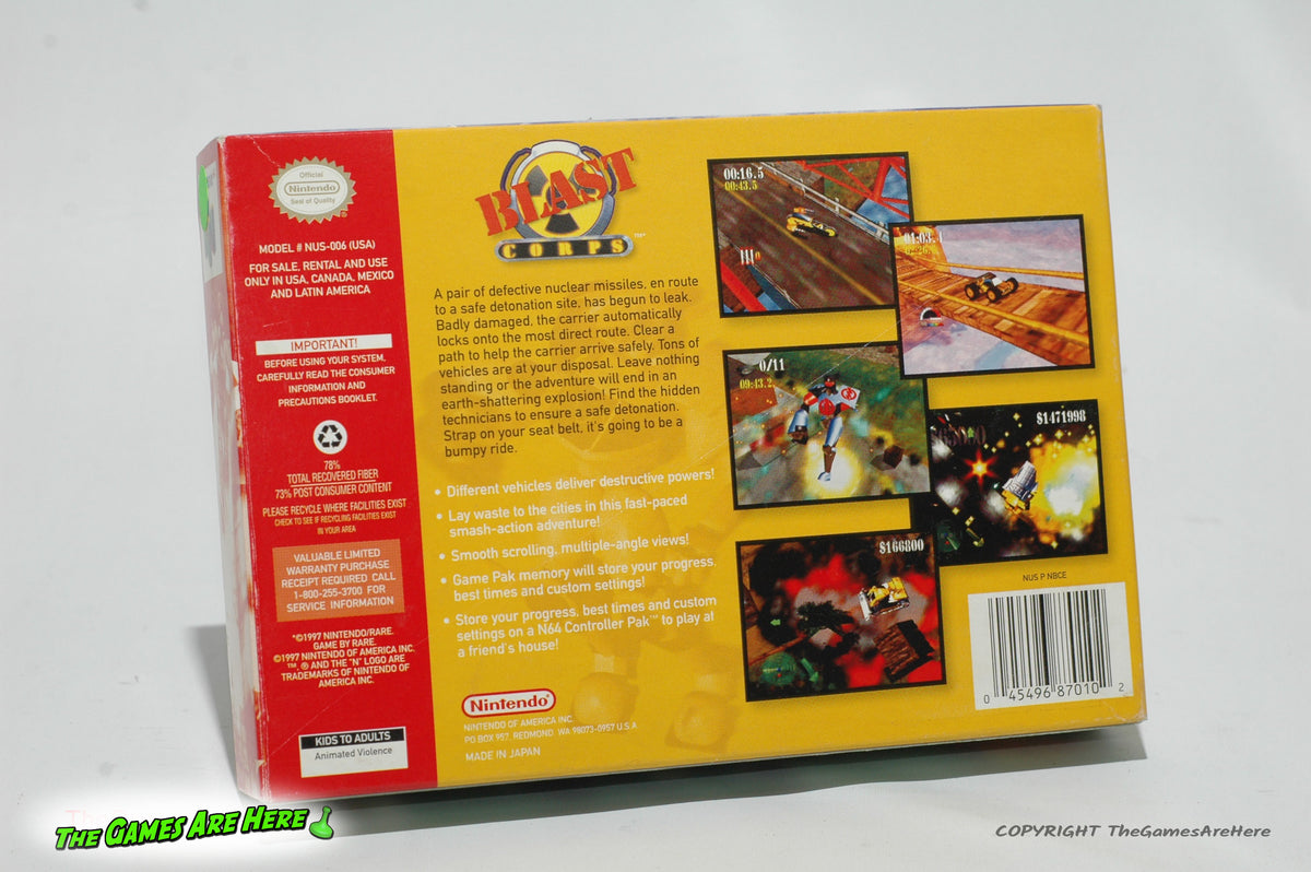 Blast Corps - Nintendo 64, Rareware 1997 – The Games Are Here