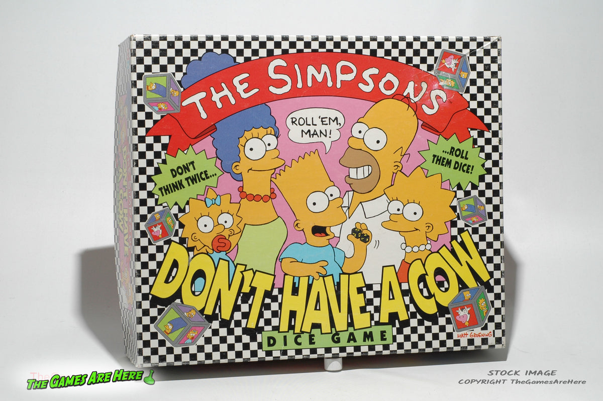 The Simpsons Don't Have a Cow Dice Game - Milton Bradley 1990 – The ...