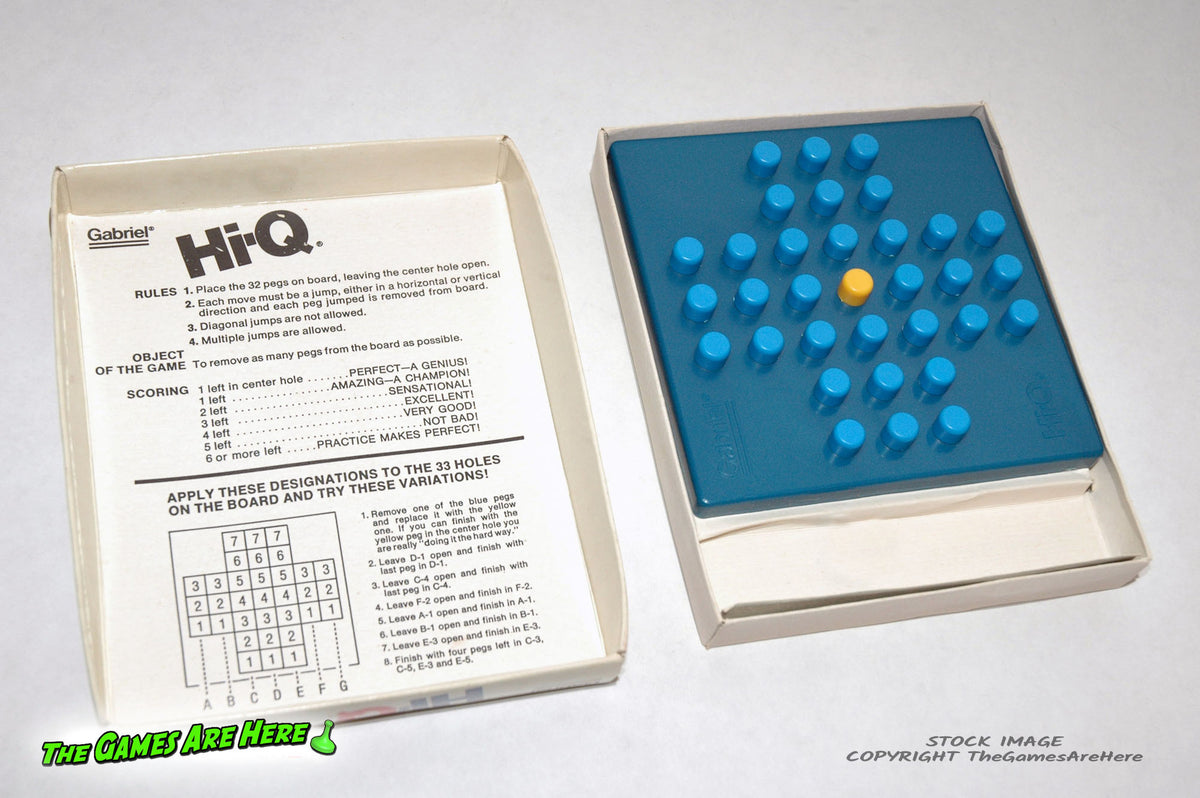 Hi-Q Solitaire Peg Jumping Game - Gabriel 1978 – The Games Are Here