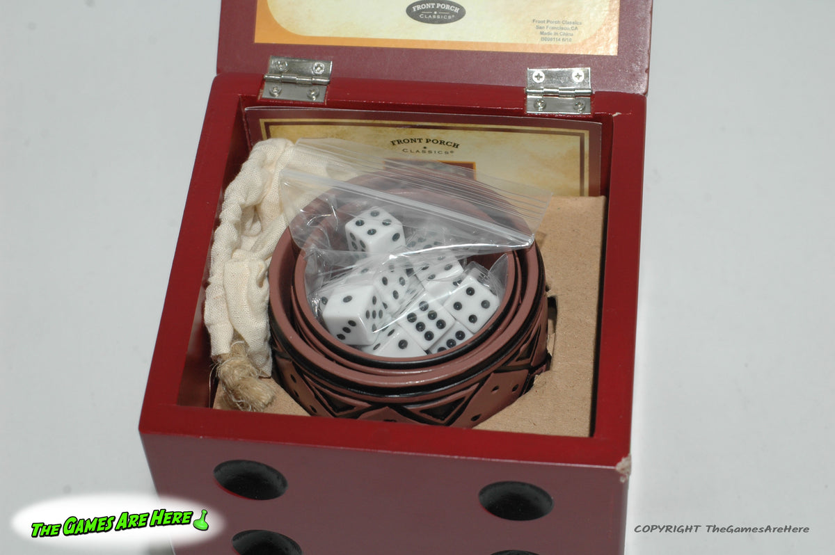 Liar's Dice Bluffing Game in Wooden Box - Front Porch Classics 2010 ...