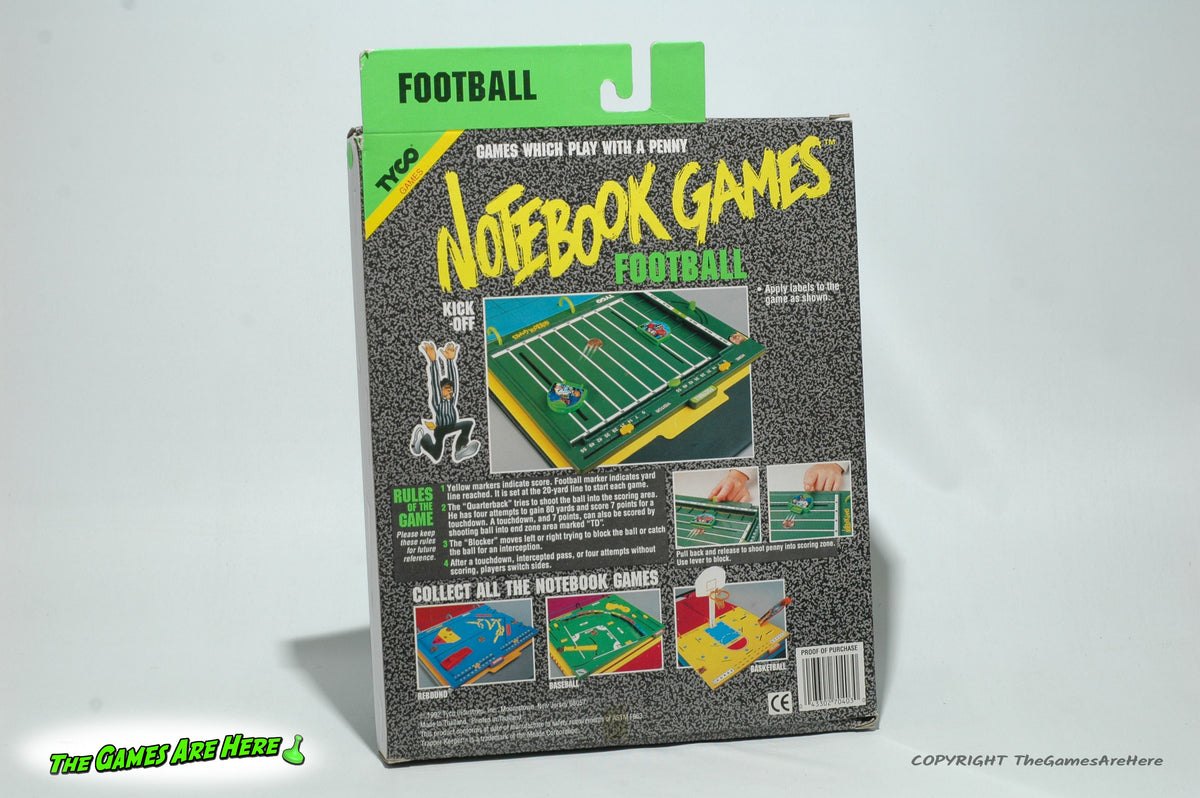 Notebook Games Football - Tyco Games 1992 – The Games Are Here
