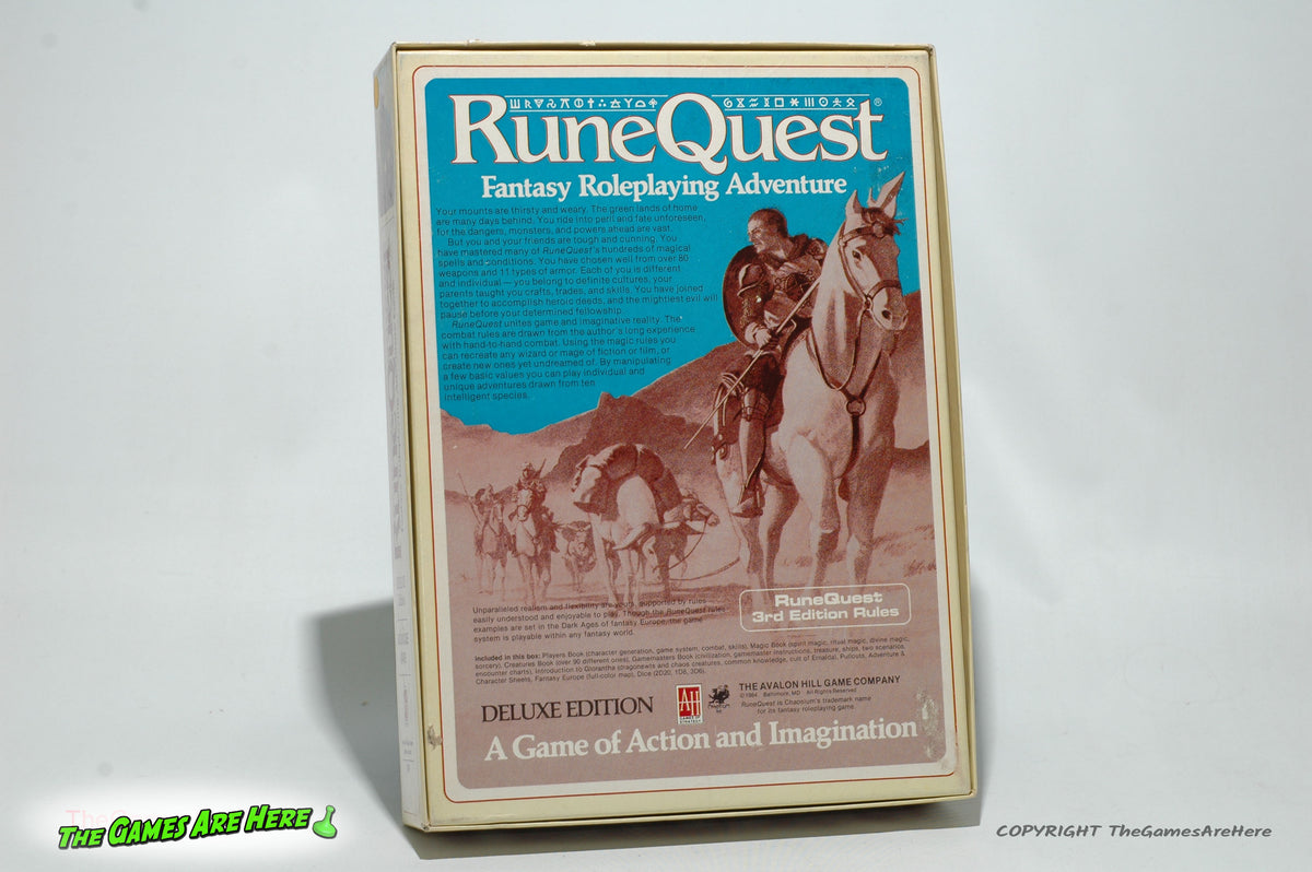 RuneQuest Fantasy Roleplaying Adventure Deluxe Edition - Avalon Hill 1 ...