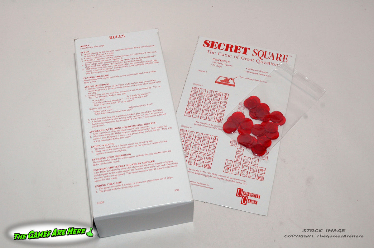 Secret Square Game - University Games 1996 – The Games Are Here