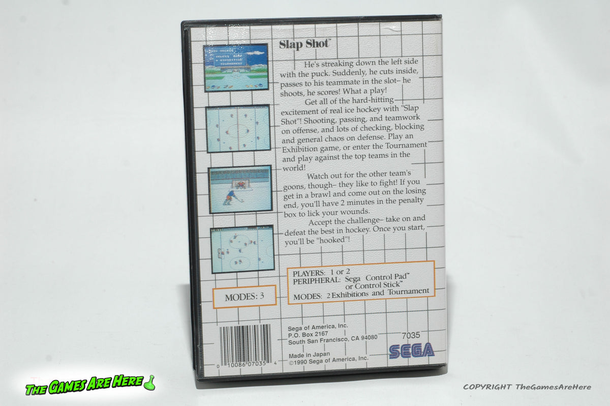 Slap Shot - Sega Master System 1990 – The Games Are Here