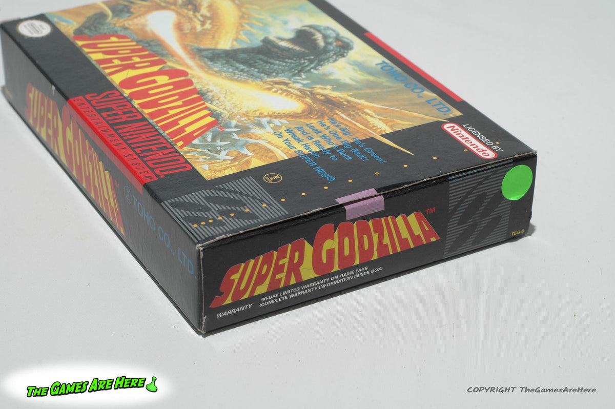 Super Godzilla - Super Nintendo, Toho Co. 1994 – The Games Are Here