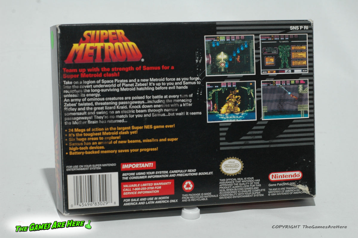 Super Metroid - Super Nintendo 1994 – The Games Are Here
