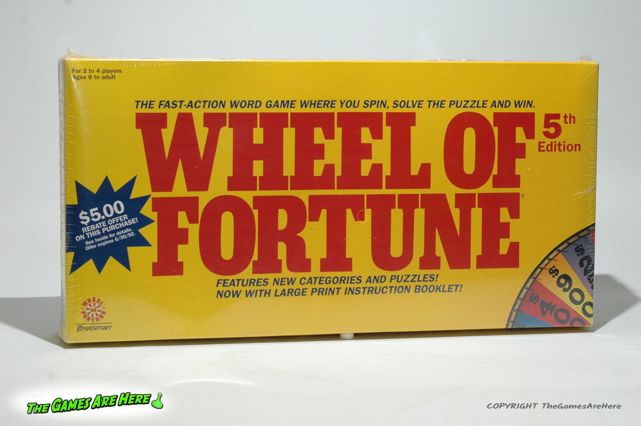 Wheel of Fortune 5th Edition - Pressman 1991 Brand New – The Games Are Here