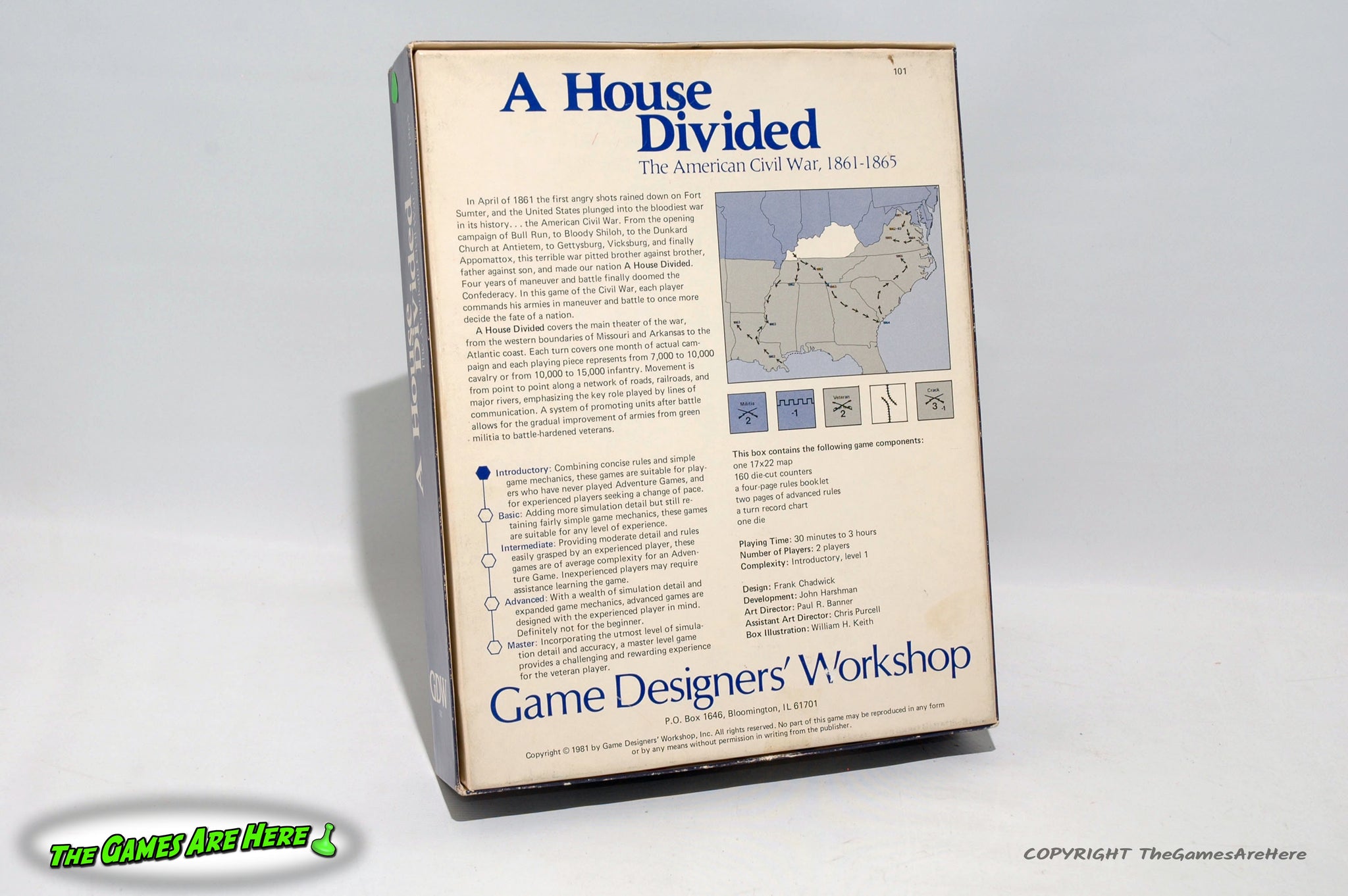 A House Divided Board Game - GDW 1981 – The Games Are Here