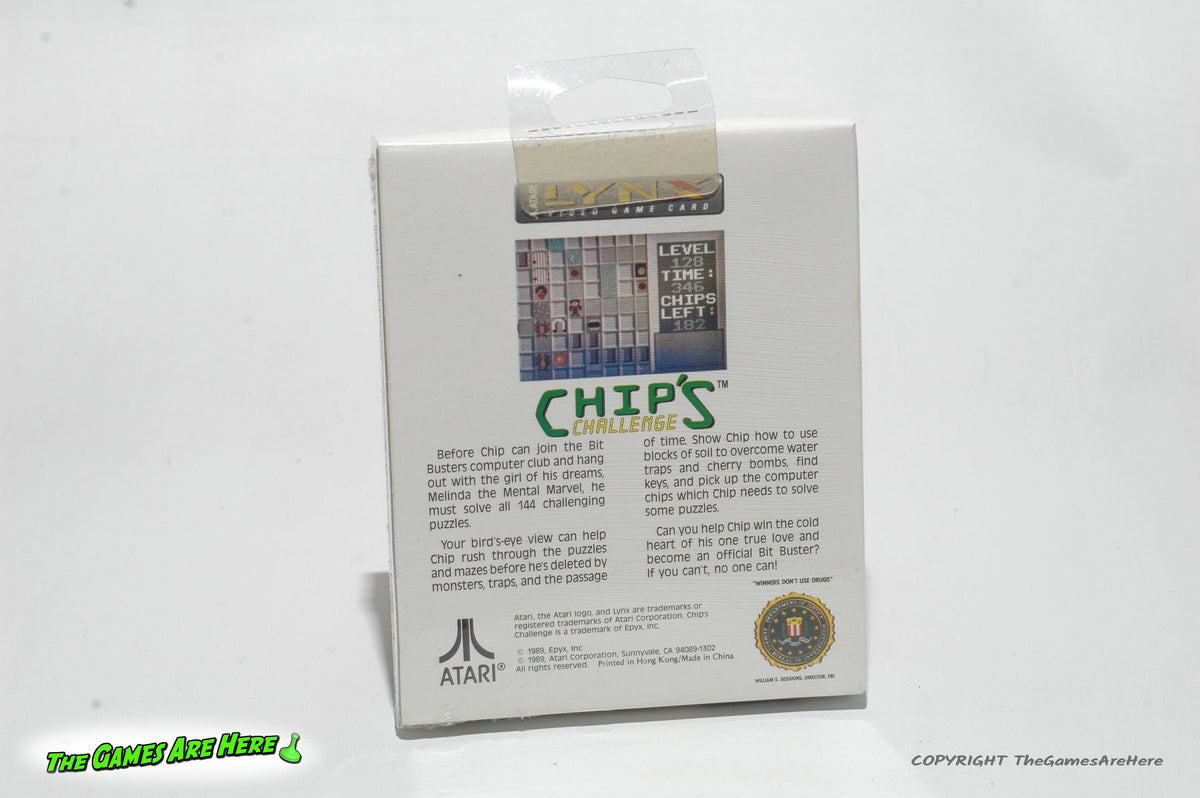 Chips Challenge - Atari Lynx, Epyx 1989 Brand New – The Games Are Here
