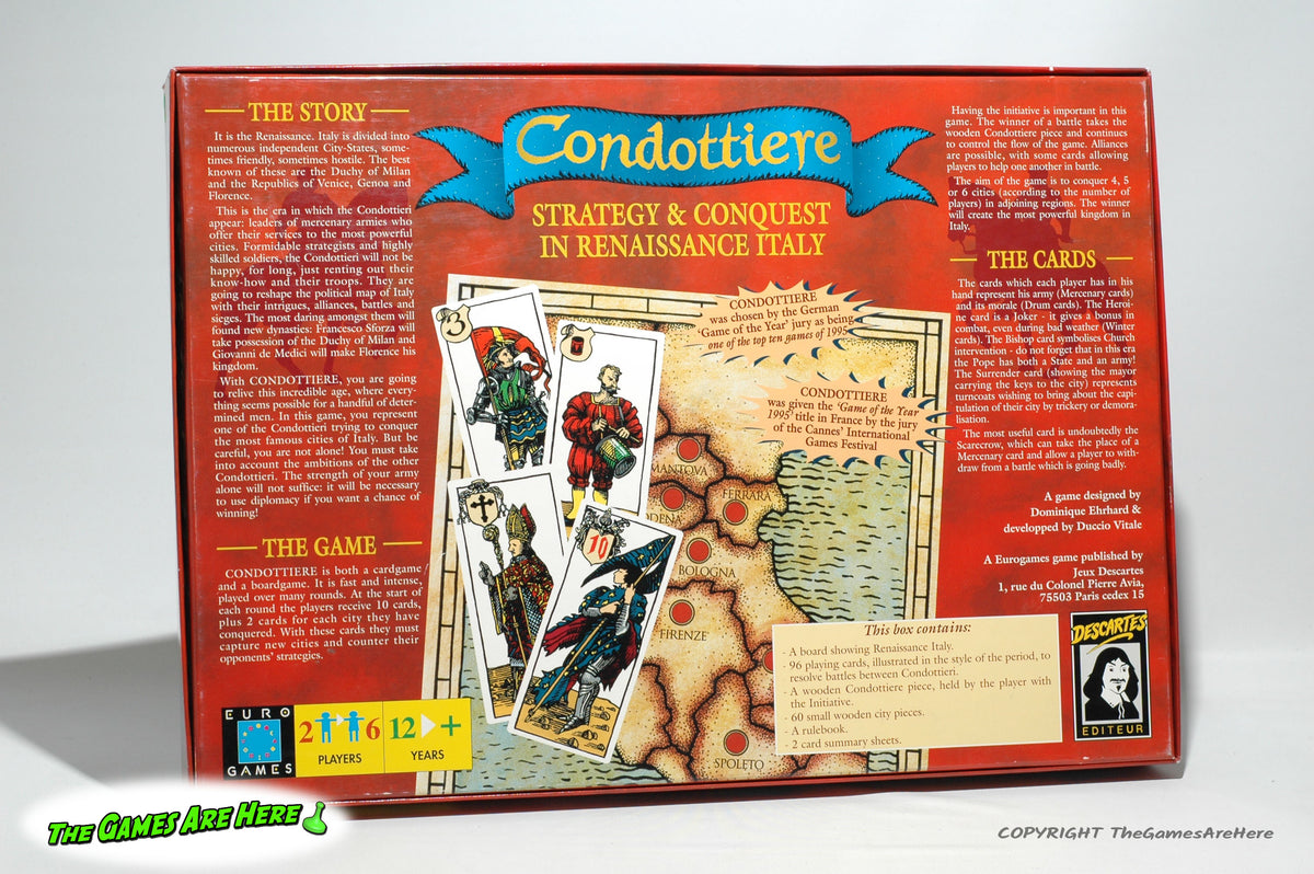 Condottiere Strategy Game - Euro Games w New Parts – The Games Are Here