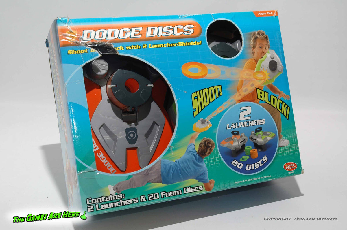 Dodge Discs Toy Disc Shooters Set - Wild Planet 2005 w Box wear & New ...