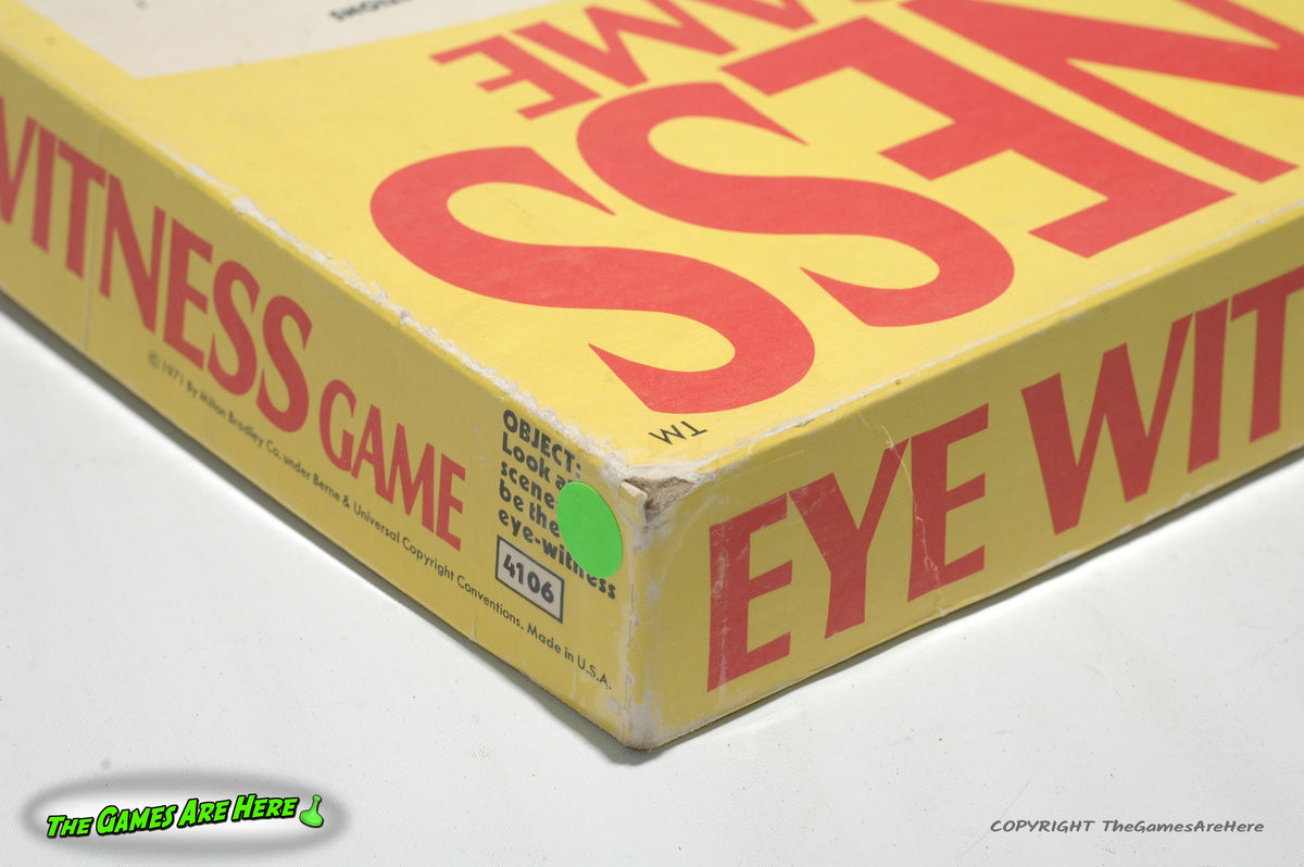 Eye Witness Game - Milton Bradley 1971 – The Games Are Here