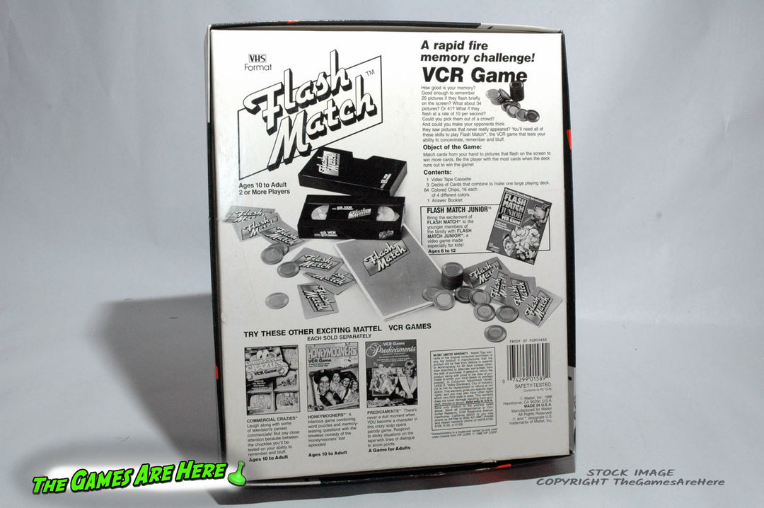 Flash Match VCR Game - Mattel 1986 – The Games Are Here