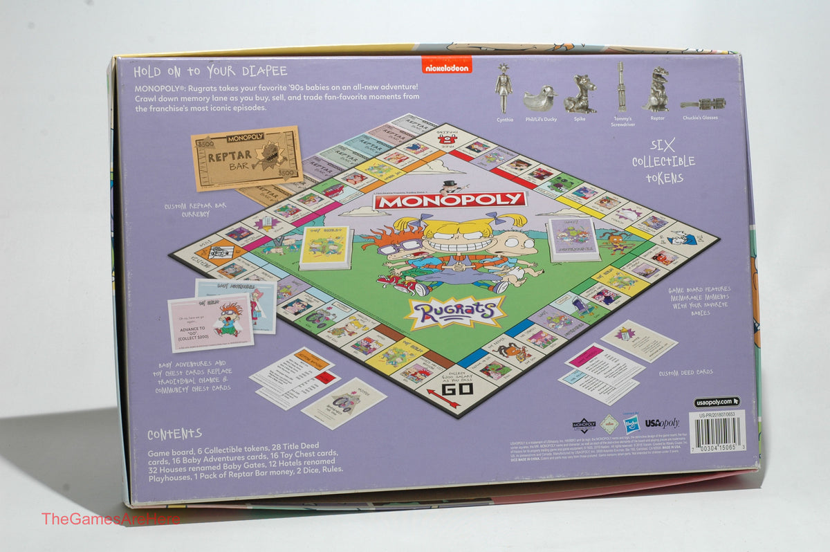 Monopoly Rugrats Edition - USAopoly 2018 w New Contents – The Games Are ...