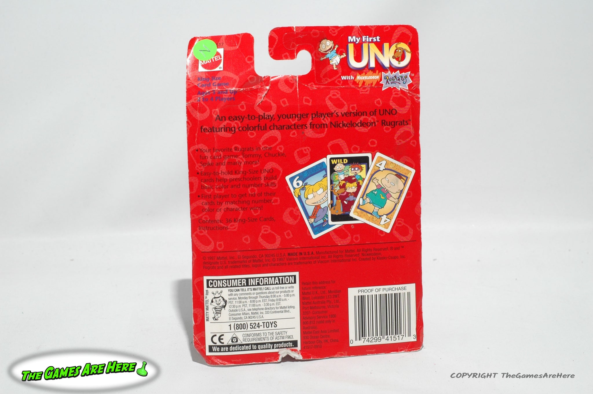 My First UNO Rugrats Edition - Mattel 1997 NEW – The Games Are Here