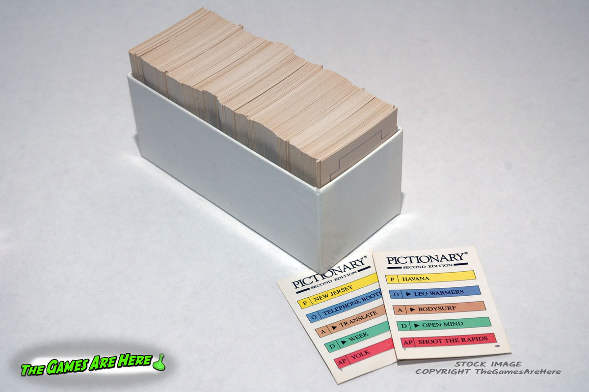 Pictionary Second Edition 1987 Card Set ONLY – The Games Are Here