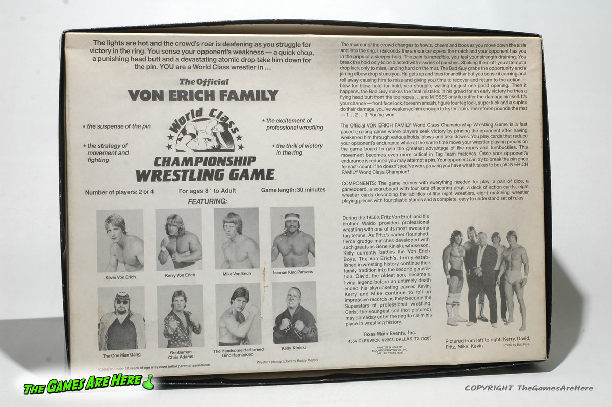 The Official Von Erich Family Championship Wrestling Game - Hemphill ...